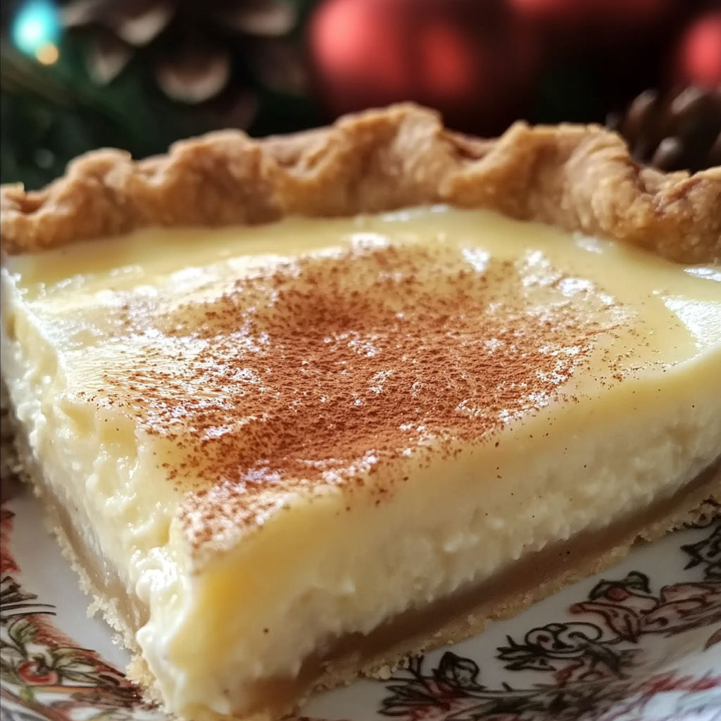 Christmas Eve Cinnamon-Vanilla Creamy Custard Pie Recipe – Festive ...